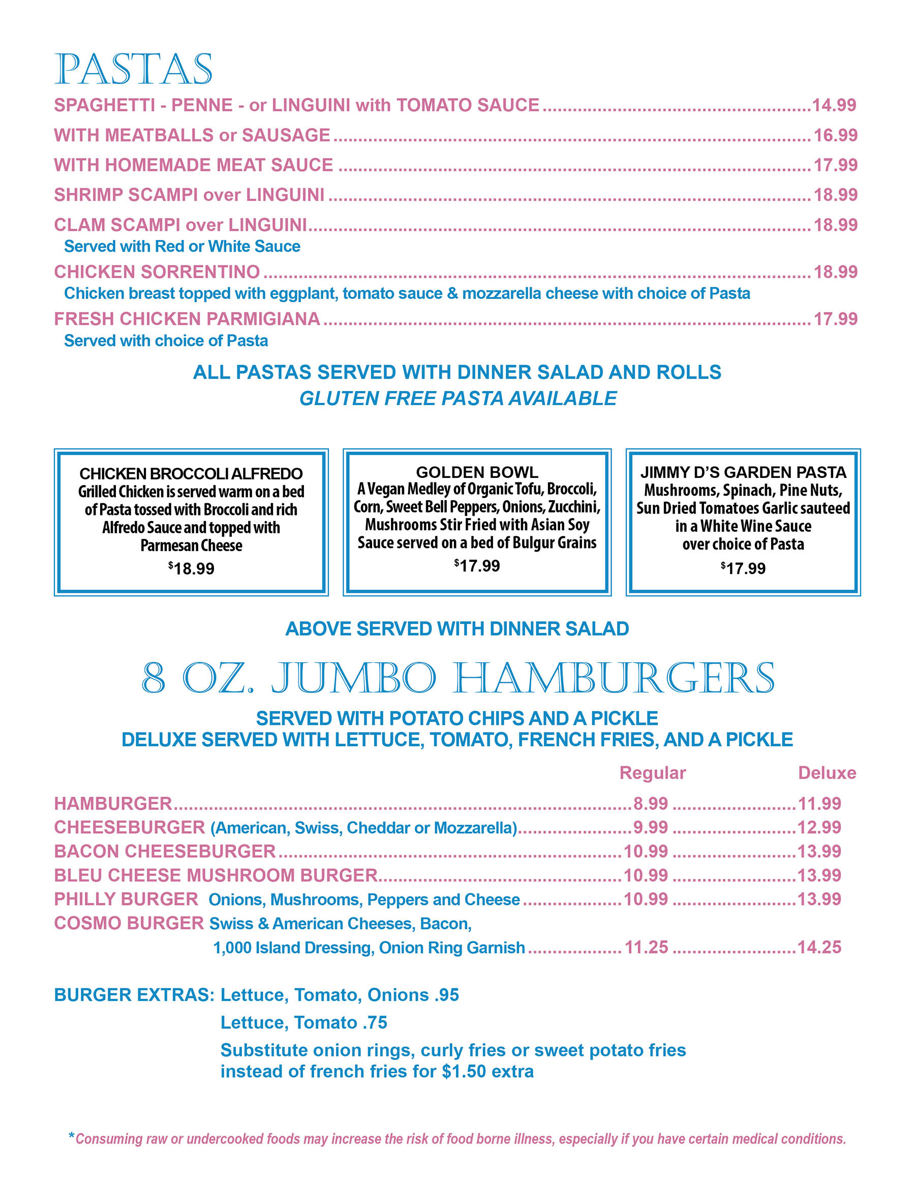 Menu – Jimmy D's Pizza Royal & Restaurant