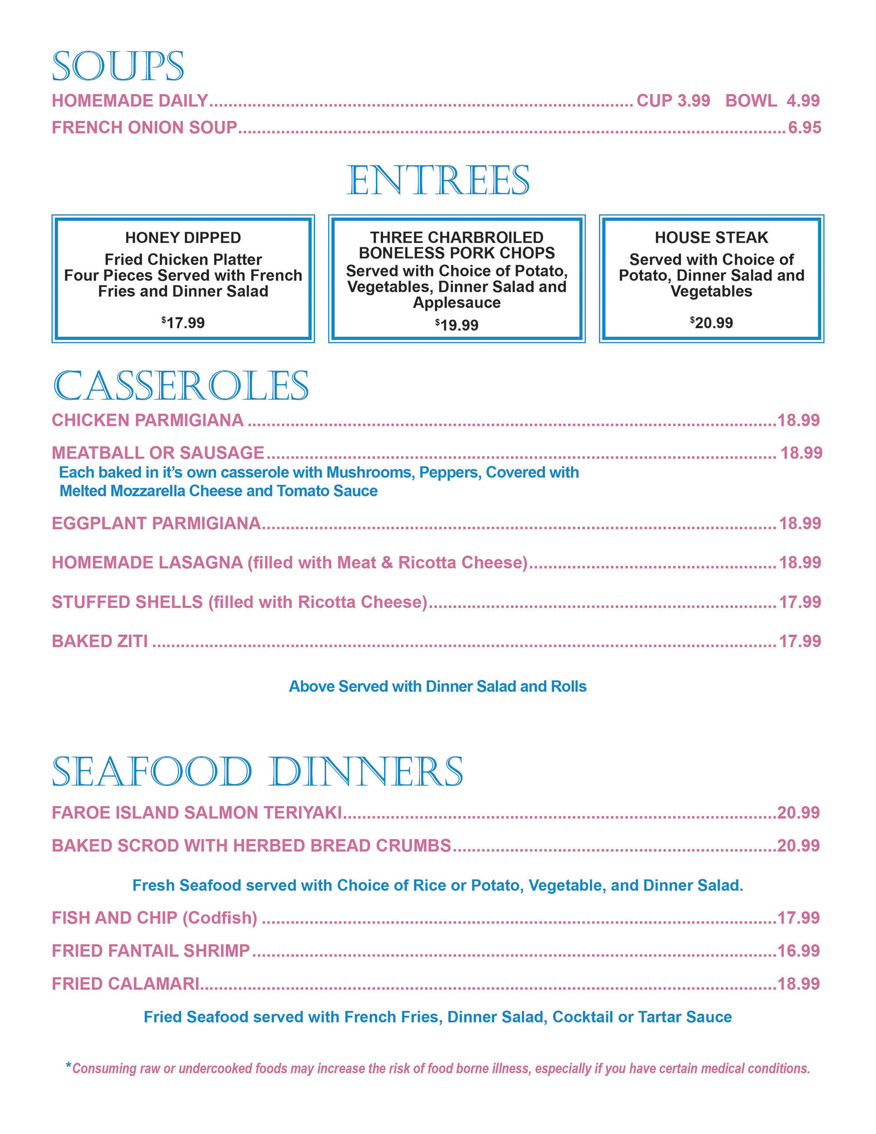 Menu – Jimmy D's Pizza Royal & Restaurant